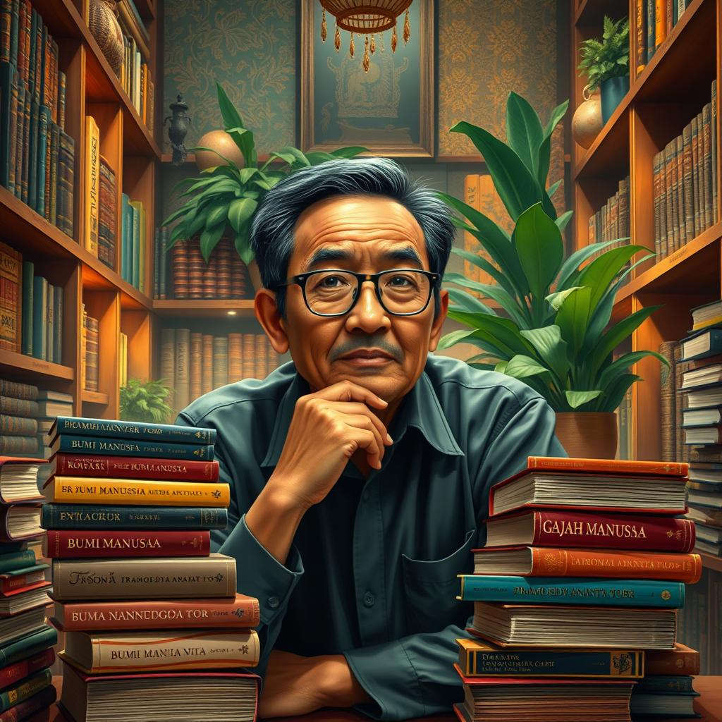 Captivating Portrait of Pramoedya Ananta Toer: A Tribute to Indonesian ...