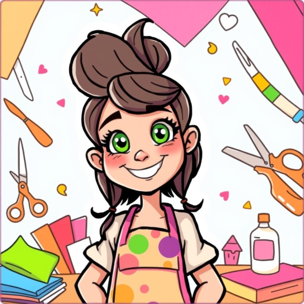 Creative Crafty Character: Cartoon Profile Picture and Illustration