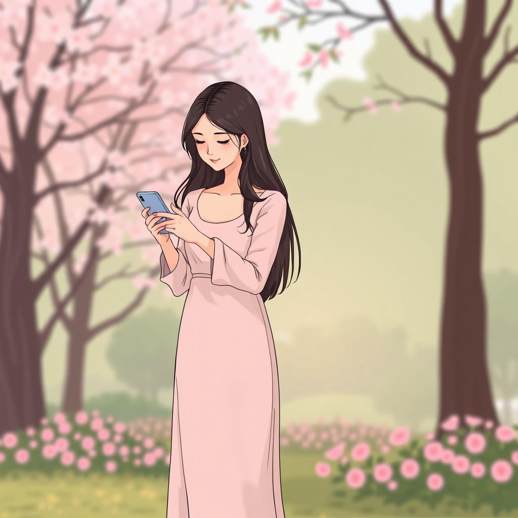 Digital Love: Embracing Connection in a Vibrant Park