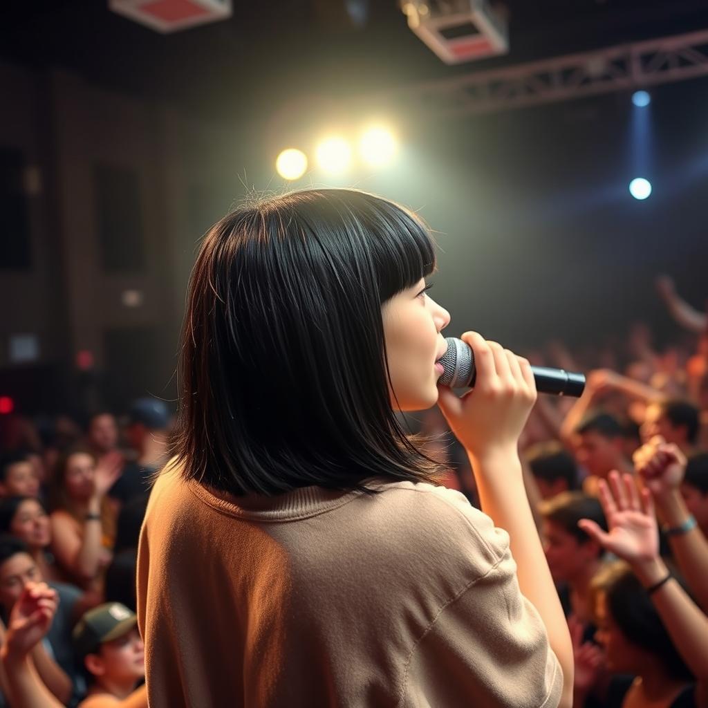 Unleash Your Passion: Adolescent Singer on Stage