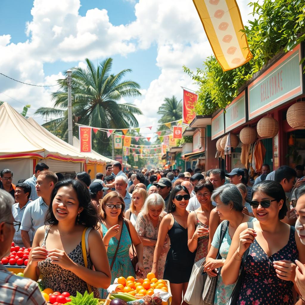 Colorful Street Market: A Tapestry of Life