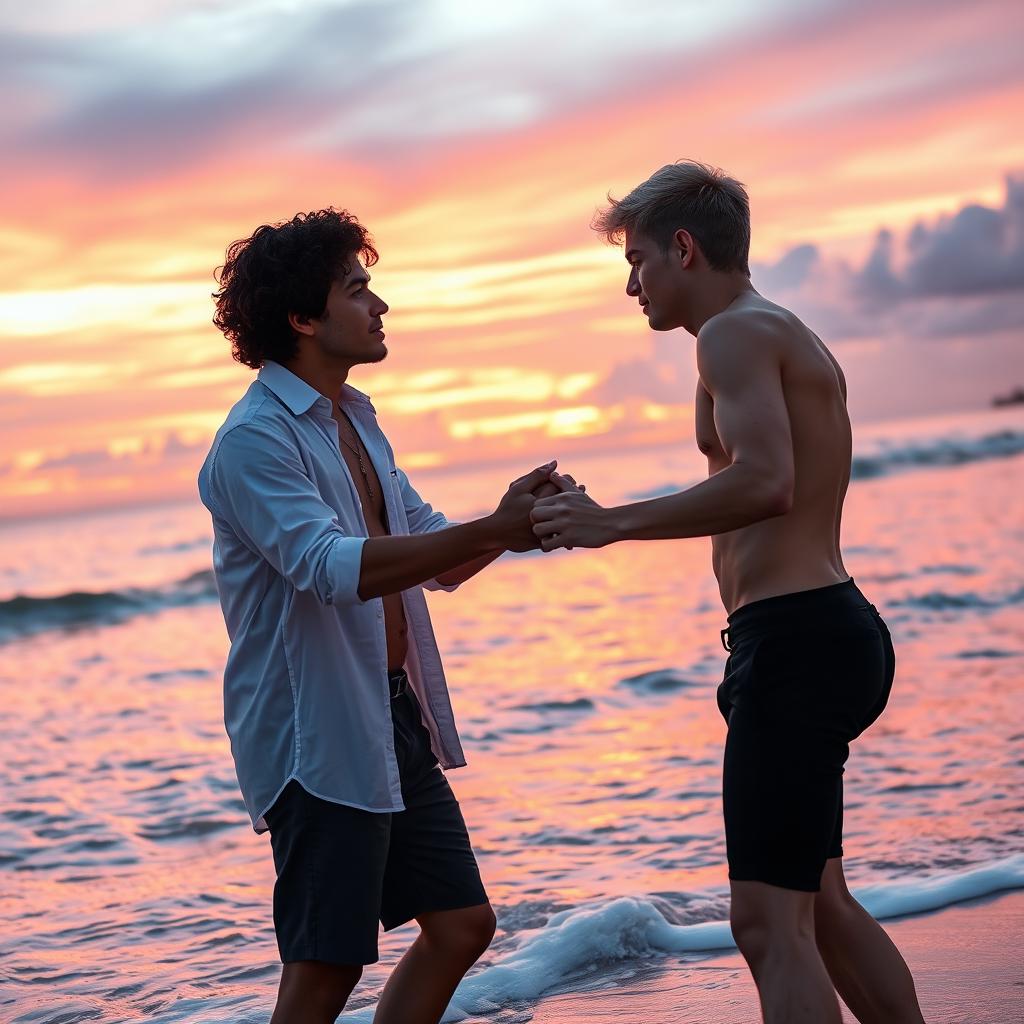 Romantic Beach Sunset: Captivating Love Story in Paradise
