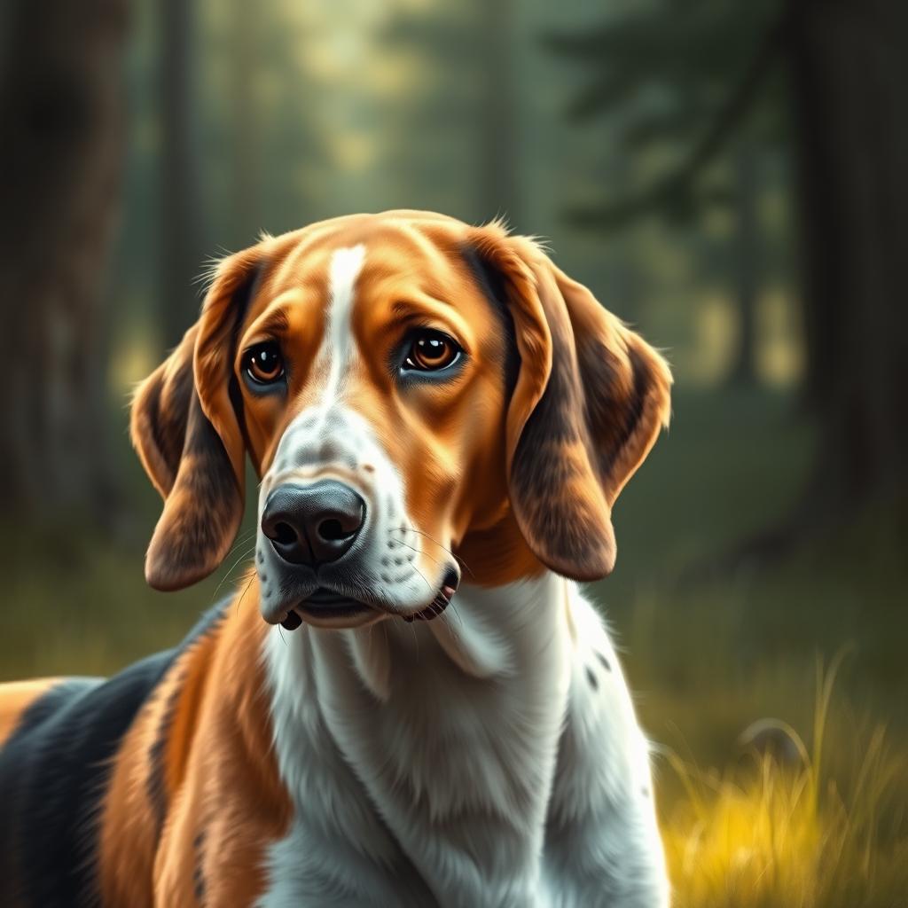 Stunning Hound Dog Portrait: Nature's Noble Companion