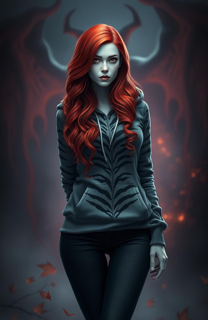Mystical Elegance: The Enchanting Red-Haired Muse