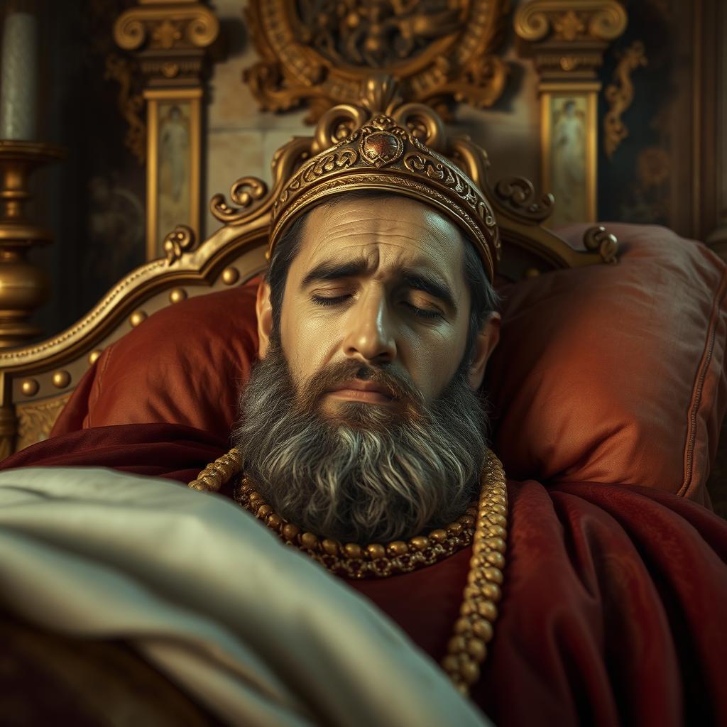 The Absurd Demise of King Namrud: A Surreal AI Artwork