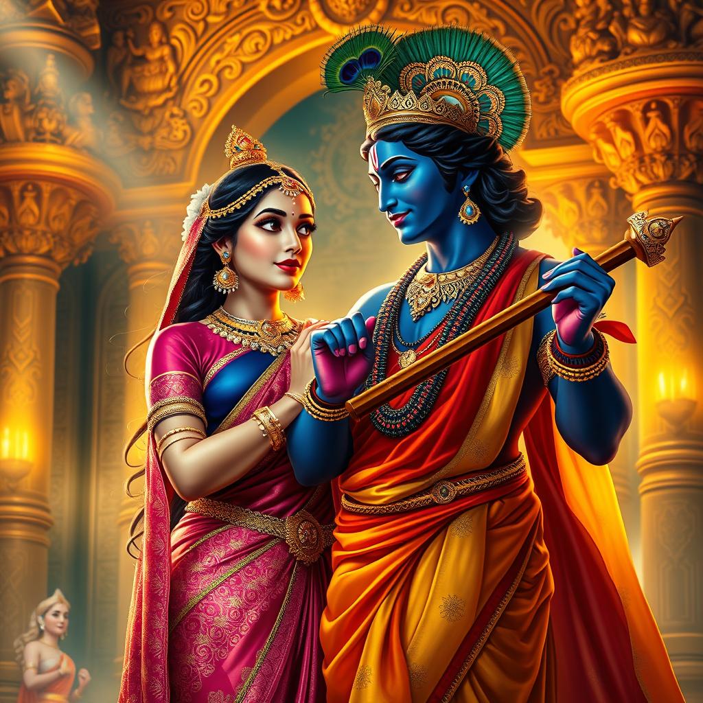 Draupadi & Krishna: A Vibrant Mythological Encounter
