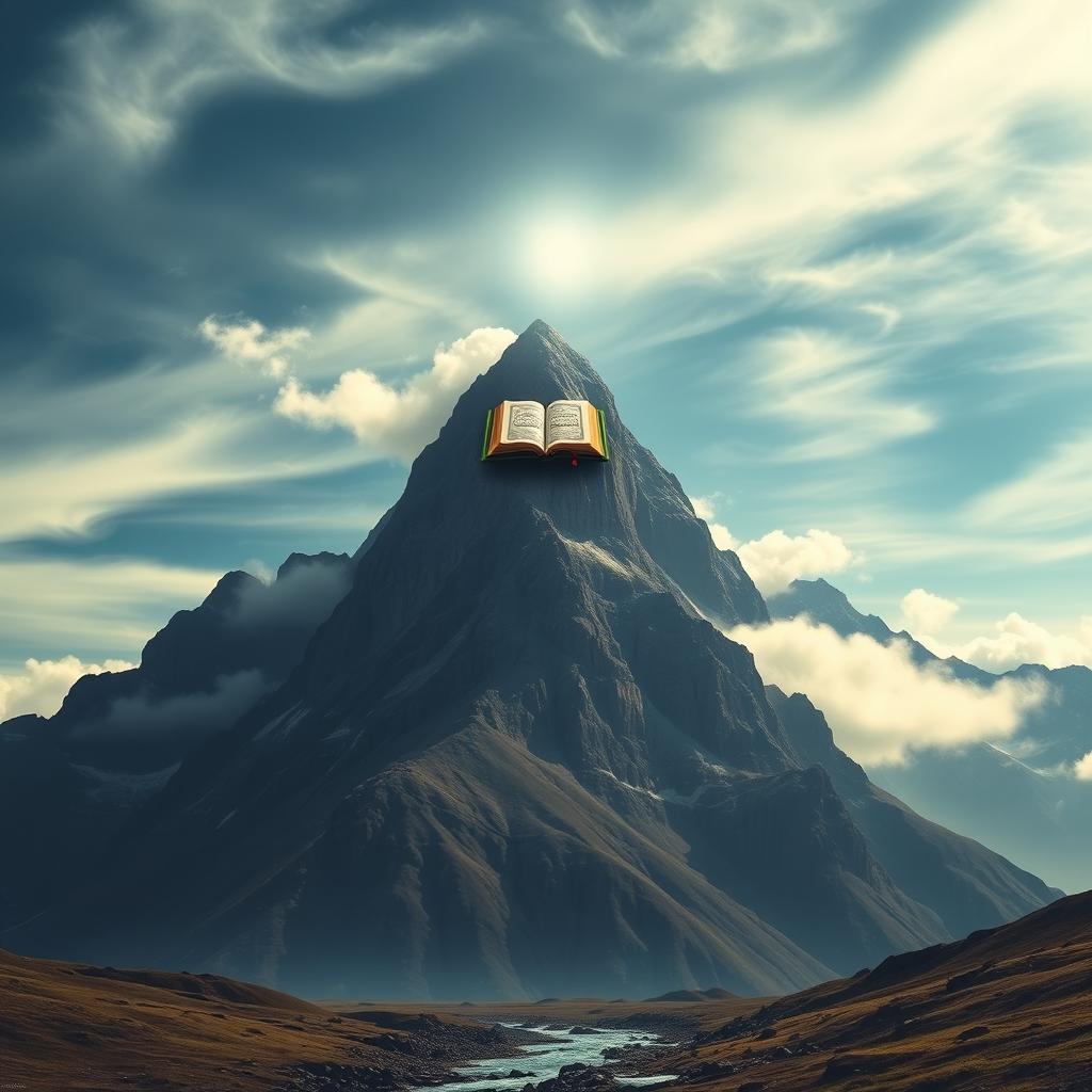 Divine Knowledge: A Majestic Mountain Landscape