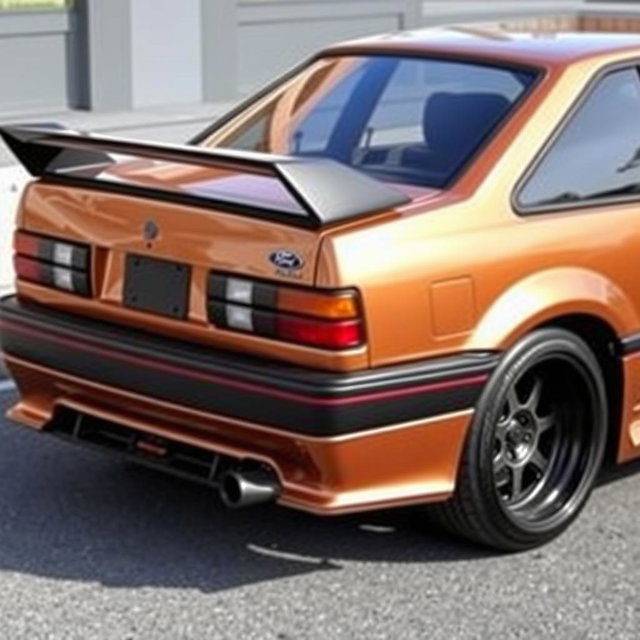 Vibrant 1988 Ford Escort GL in Copper