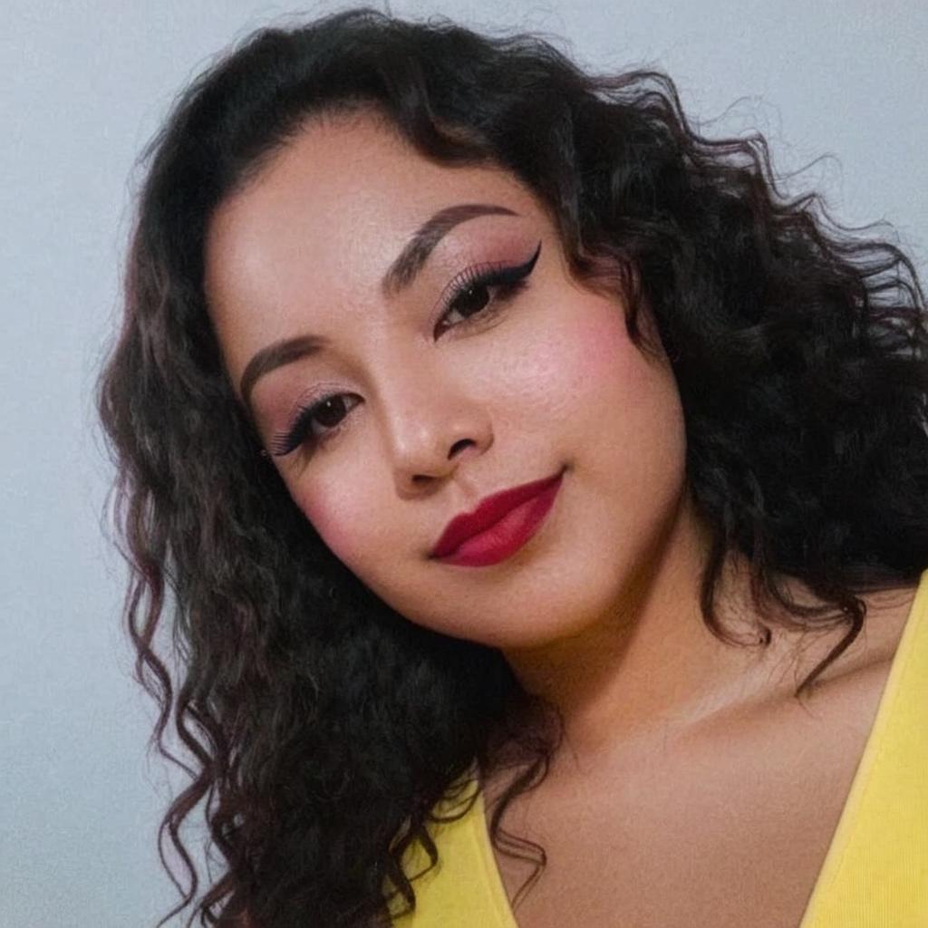 Stunning Portrait of a Confident Young Woman in Vibrant Yellow