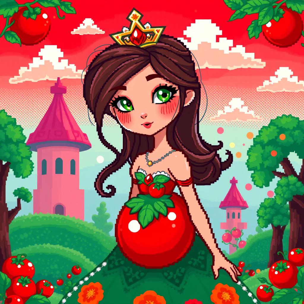 Enchanted Tomato Kingdom: Meet the Pixel Art Princess