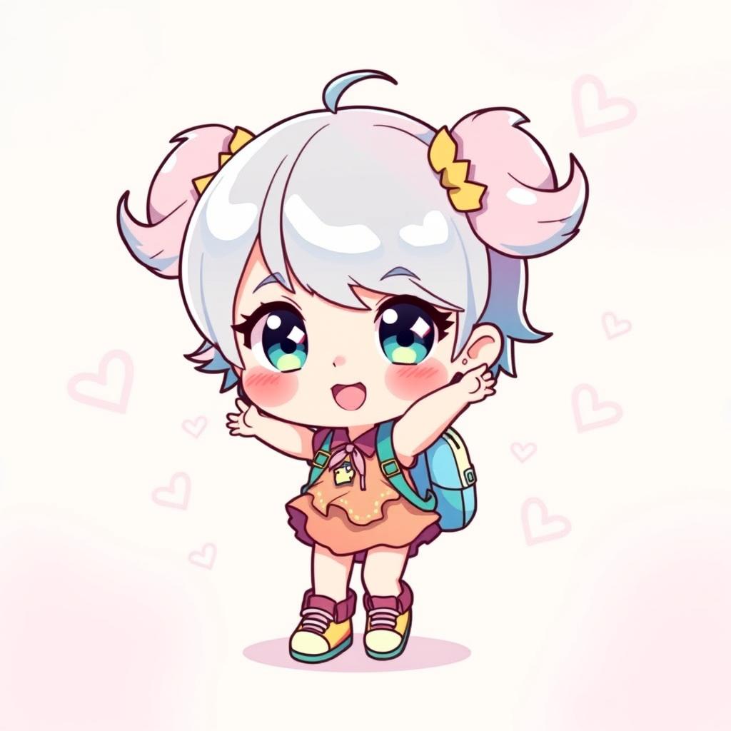 Adorable Chibi Character in Action!