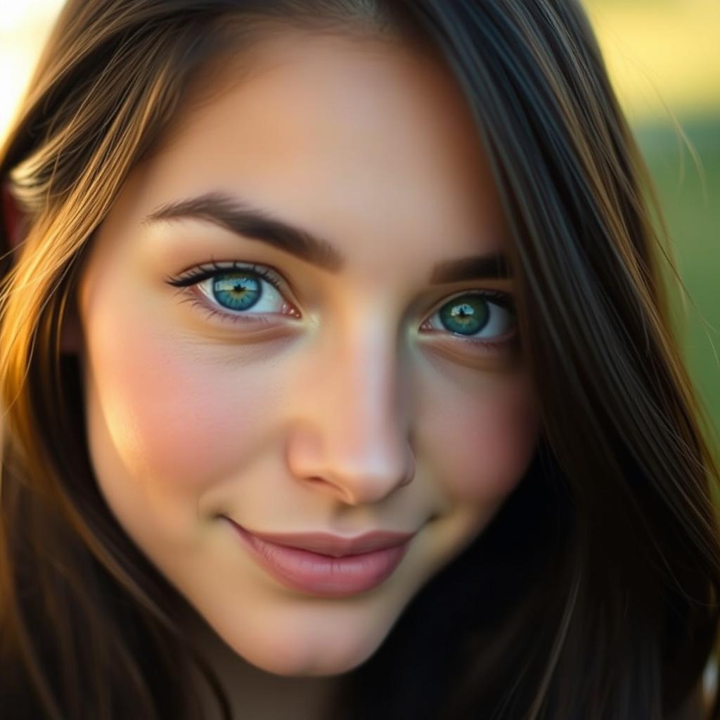 Stunning Portrait of Heterochromatic Eyes in Warm Lighting