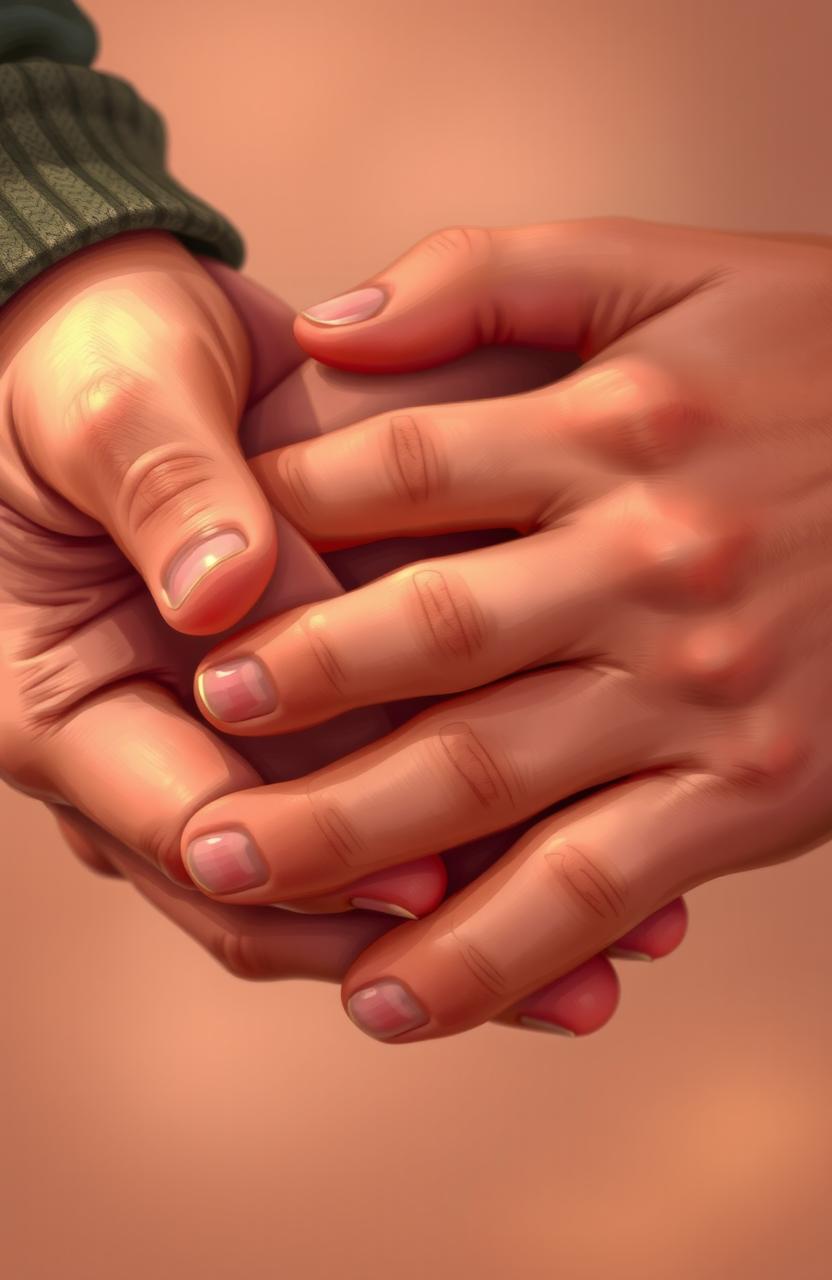 Intimate Connection: Digital Art of Hands Holding Together