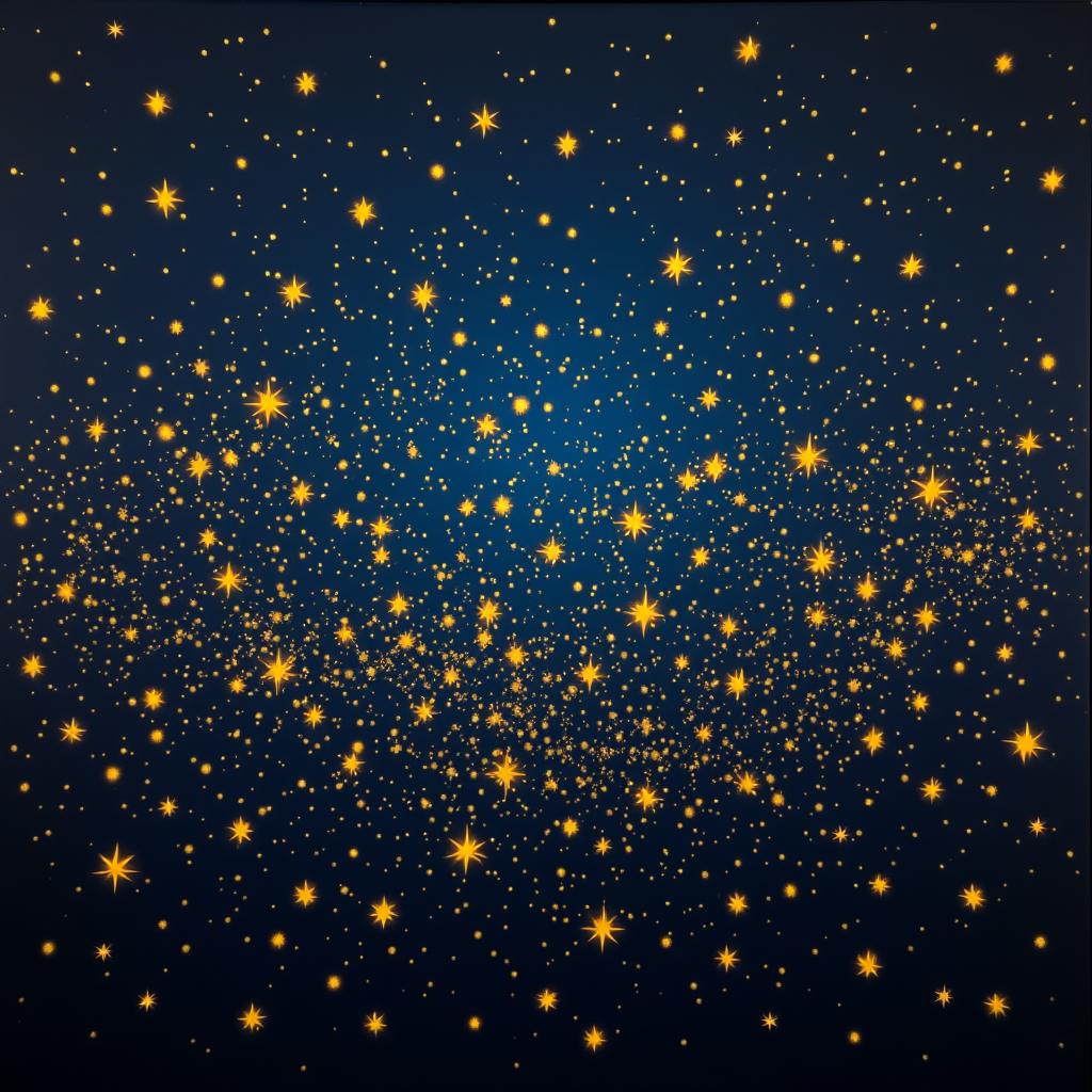 Unveil the Universe: A Golden Starry Night