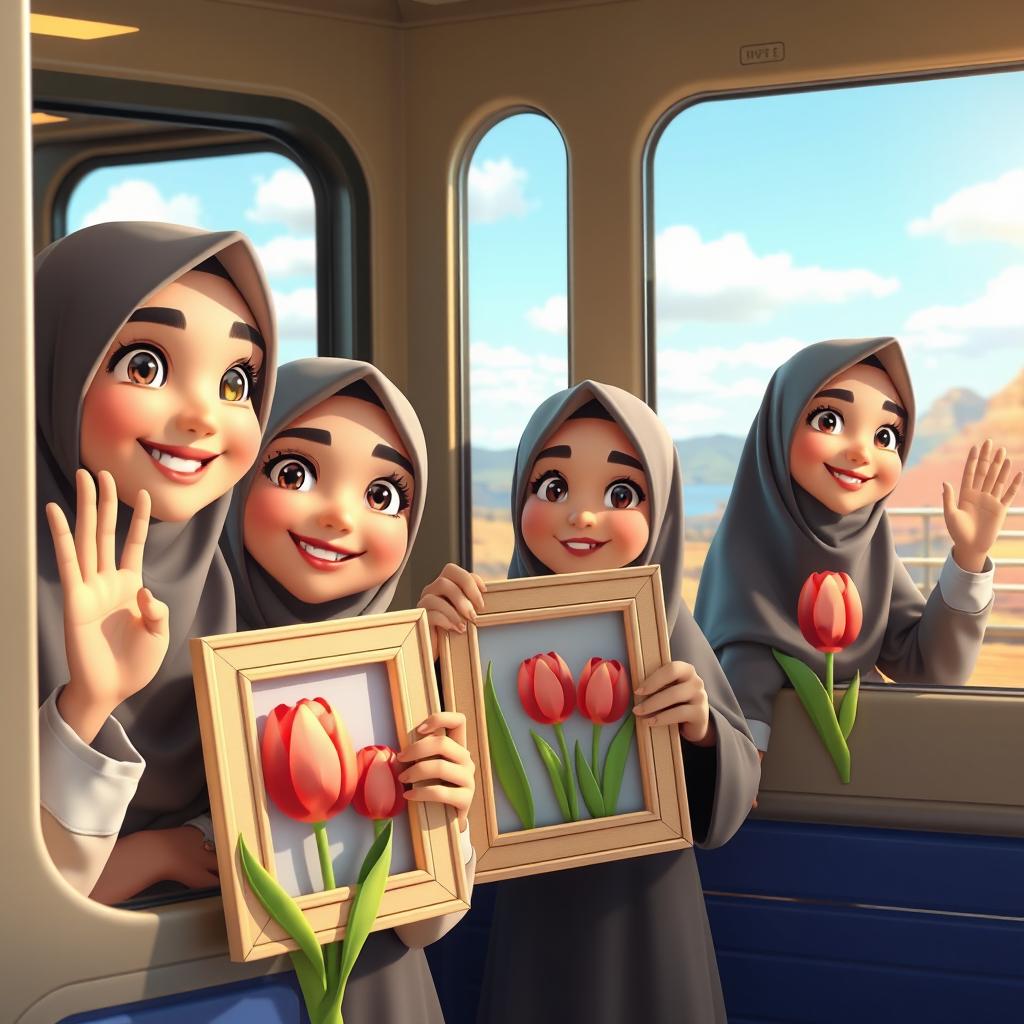 Cultural Beauty: Young Iranian Girls in Hijabs
