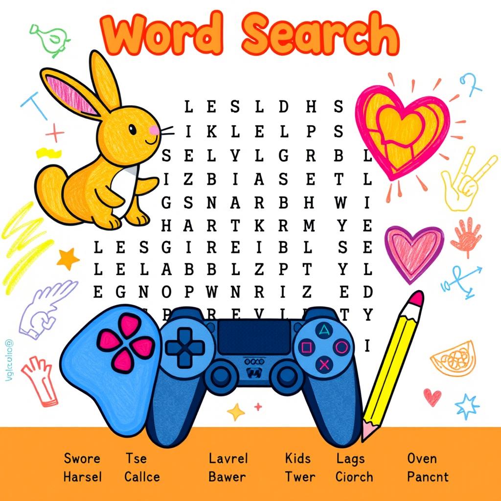 Fun-Filled Word Search Puzzle for Kids