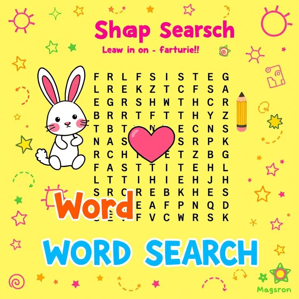 Fun Shape Word Search Puzzle for Kids