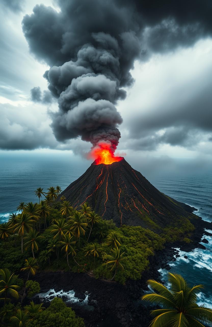 Explore the Fiery Beauty of a Volcanic Island