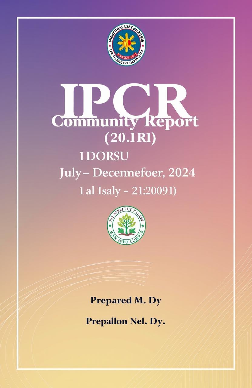 Professional IPCR Report Cover Design | DORSU San Isidro Campus