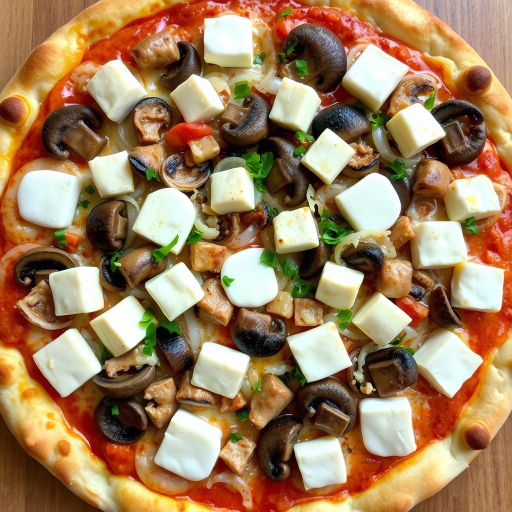 Indulge in Gourmet Mushroom & Paneer Pizza