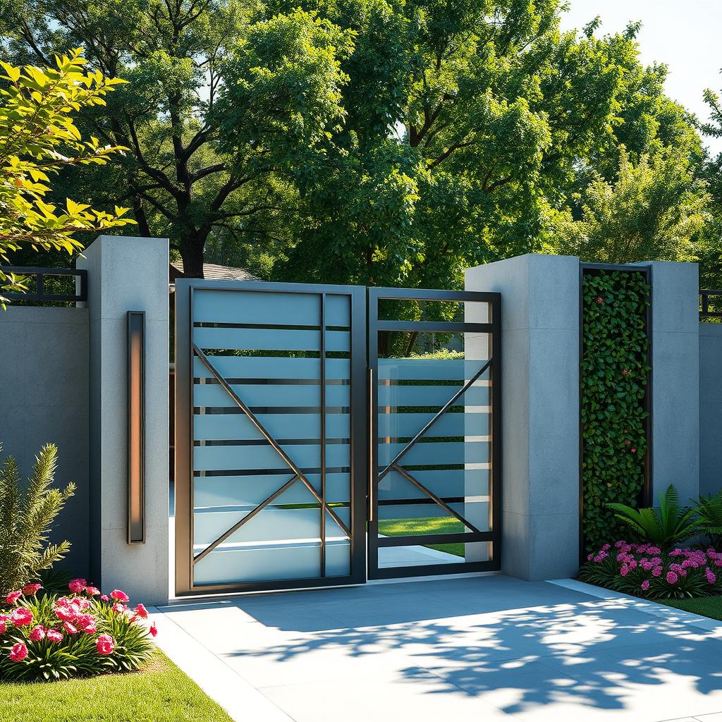 Sleek & Artistic Modern Entry Gate
