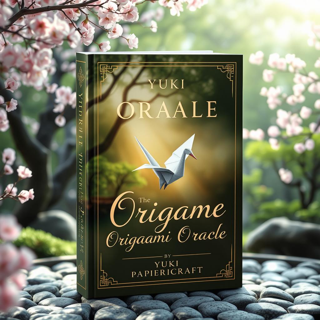 Enchanting Book Cover Design for 'The Origami Oracle' by Yuki Papercraft