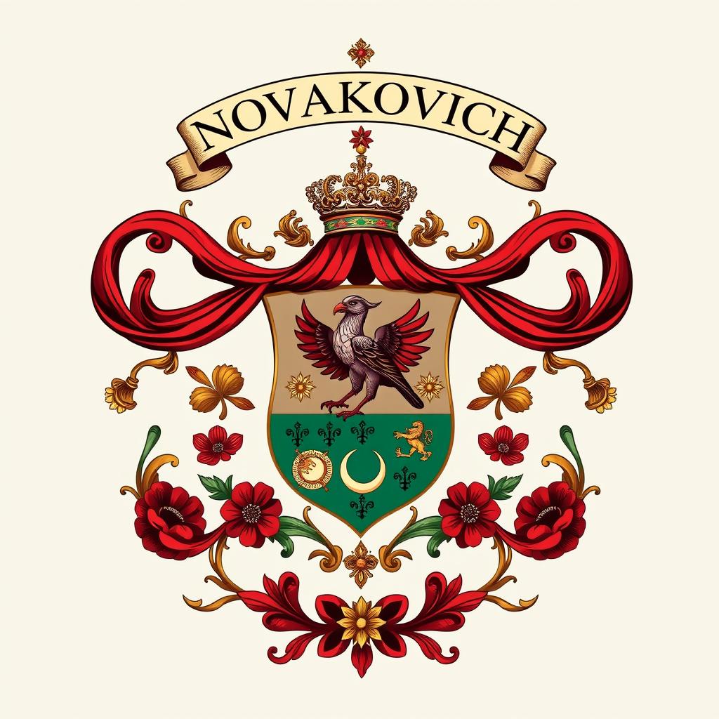 Artistic Interpretation of the Novakovich Family Emblem