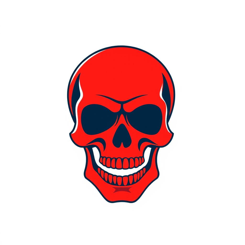 Bold & Edgy: Minimalistic 2D Skull Logo