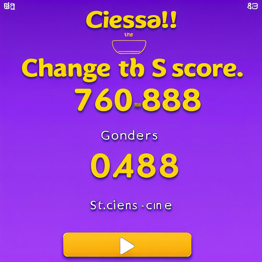 Celebratory Gaming Interface Design with Dynamic Score Display