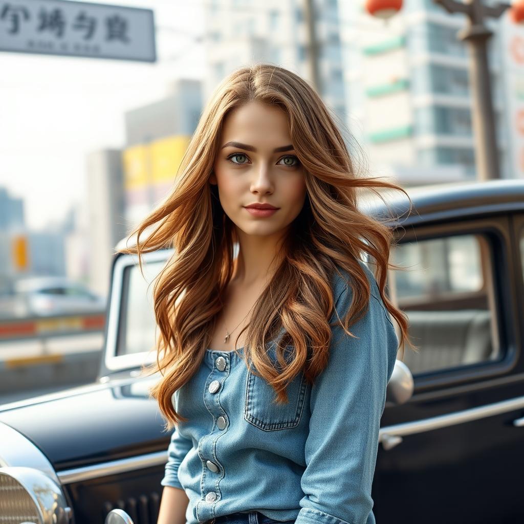 Timeless Beauty: A Lady and Her Classic Mercedes