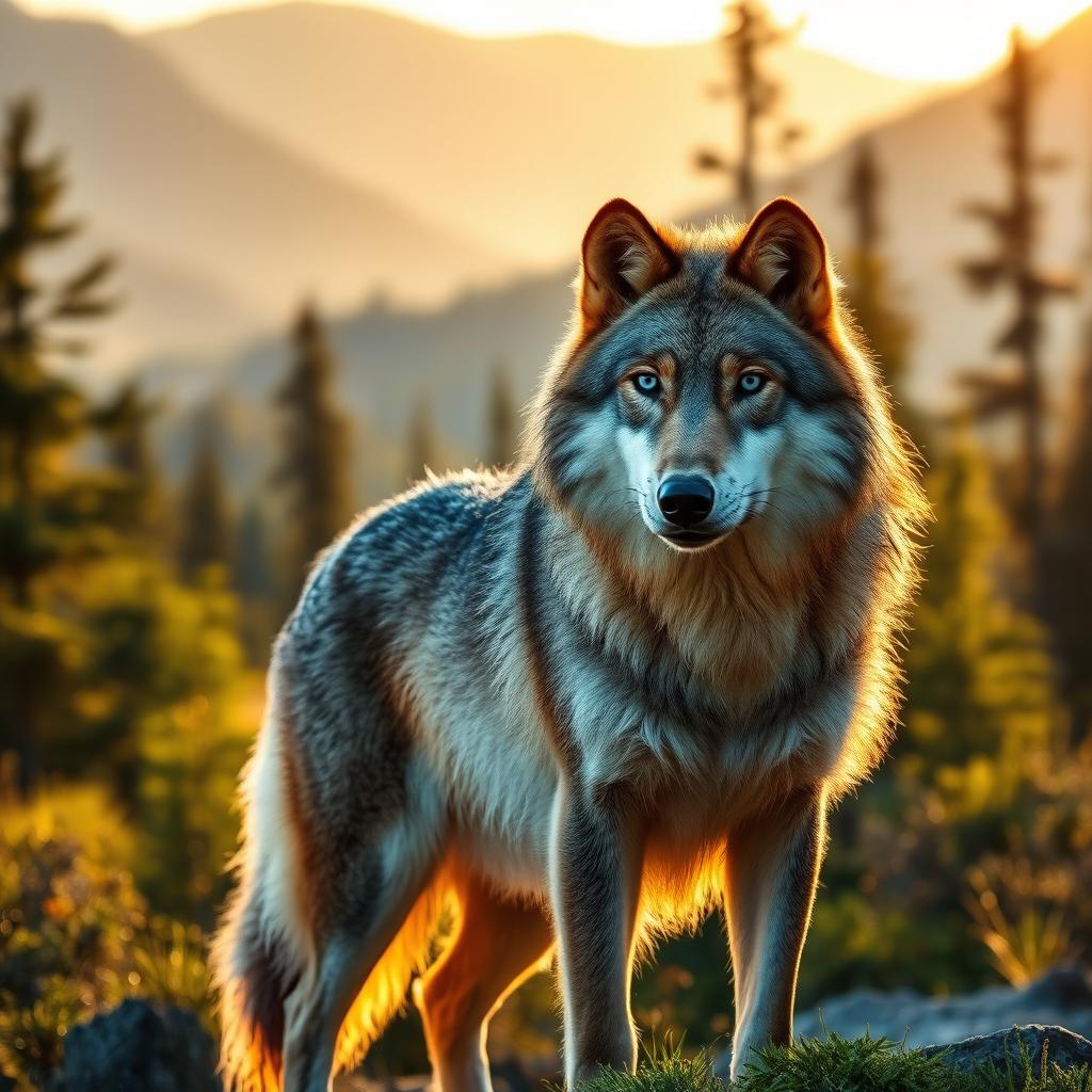 Empower Your Imagination: Majestic Wolf in Nature