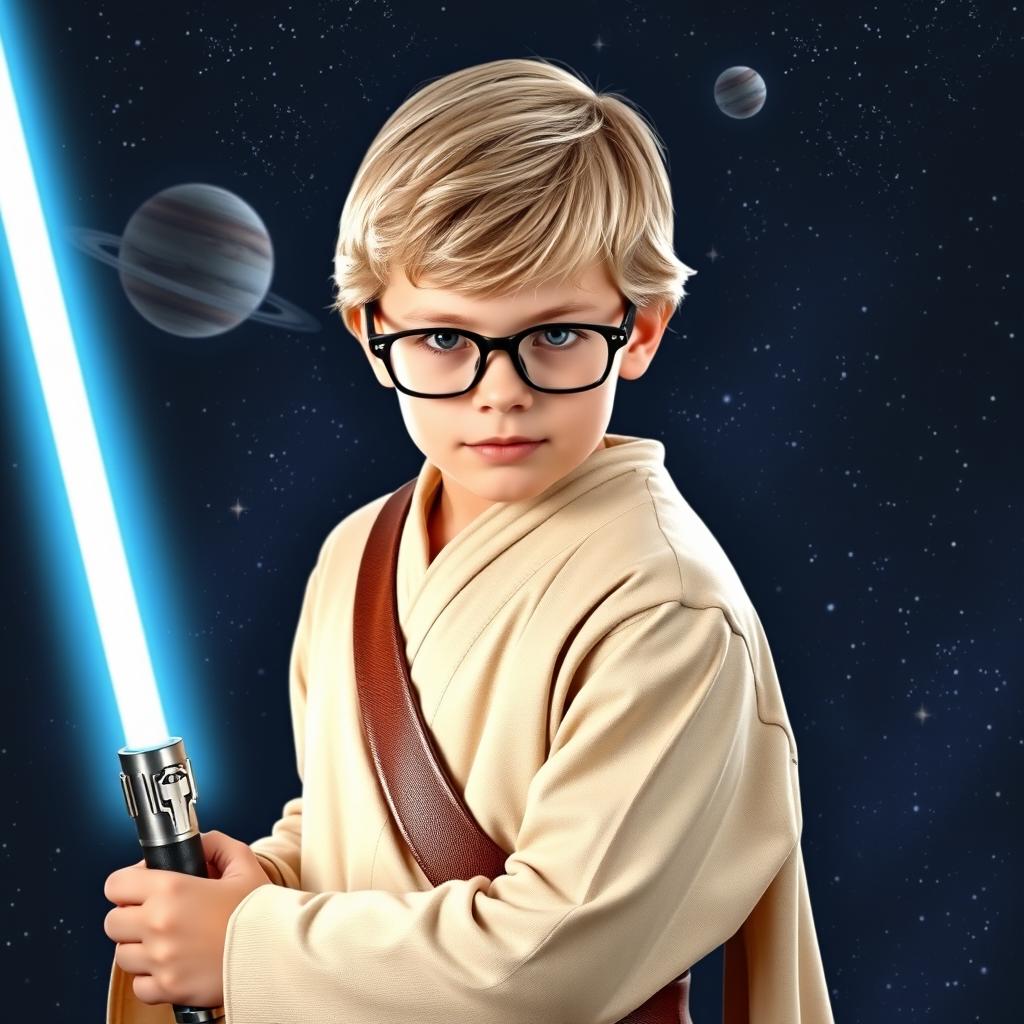 Epic Star Wars Adventure: Young Luke Skywalker Inspired Boy with Unique ...