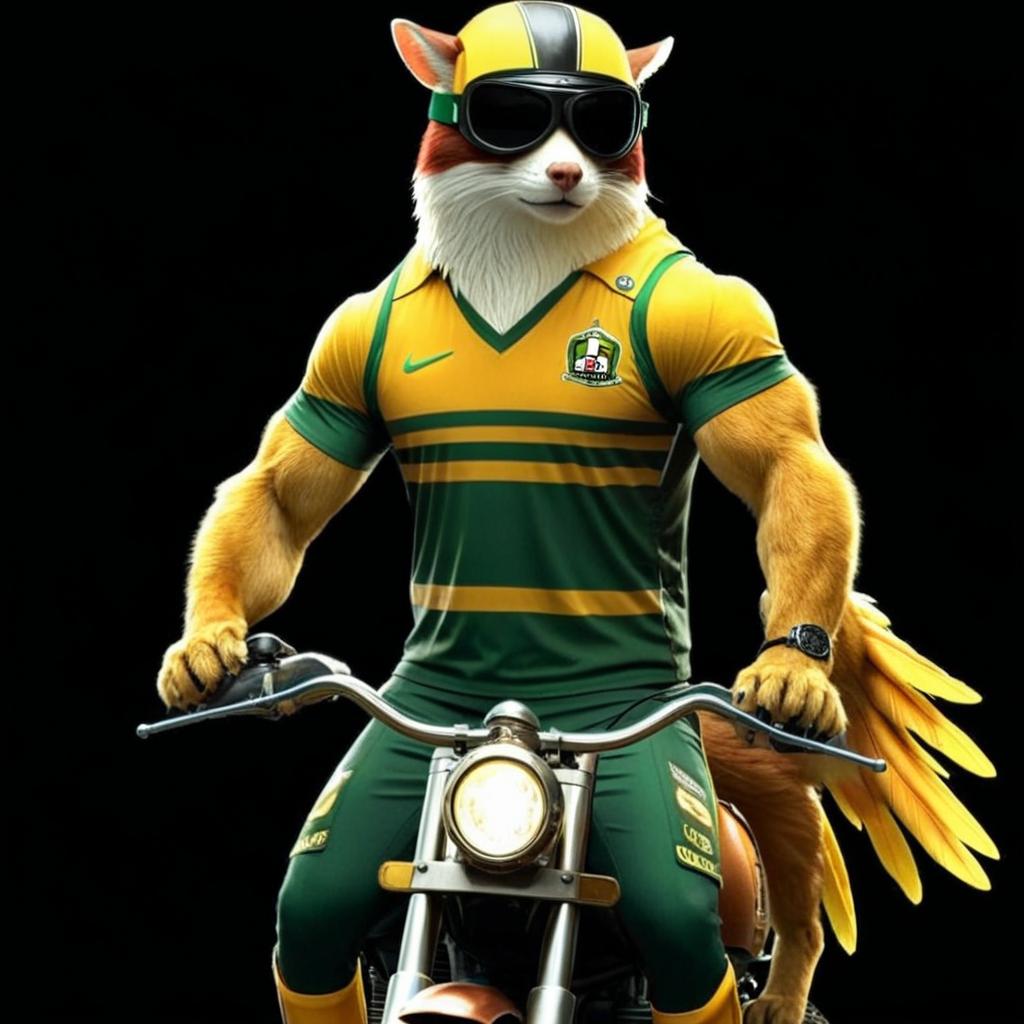 Edgy Anthropomorphic Bird Character on a Motorcycle - Idyllic Ideas