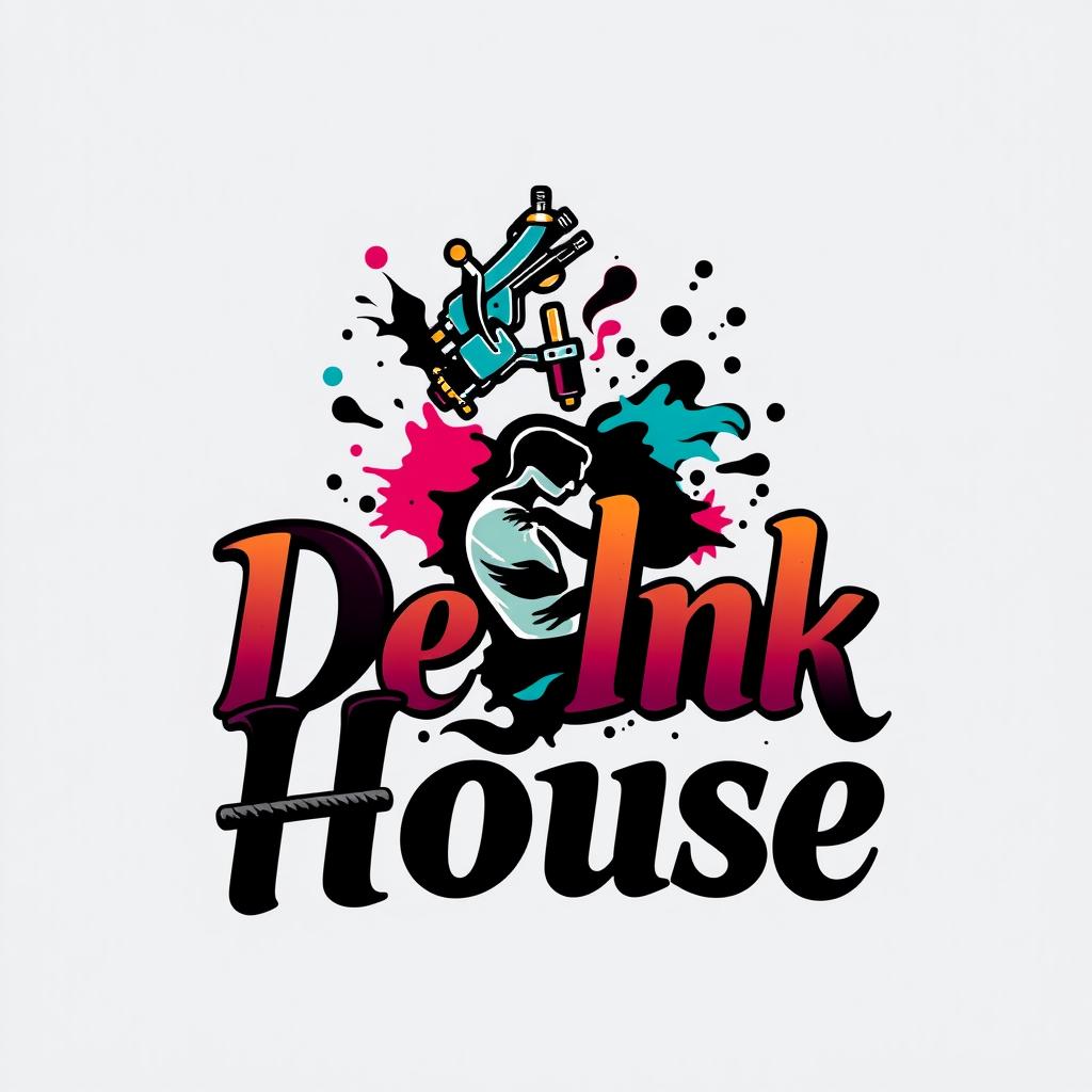Creative Logo Design for 'De Ink House' Tattoo Shop