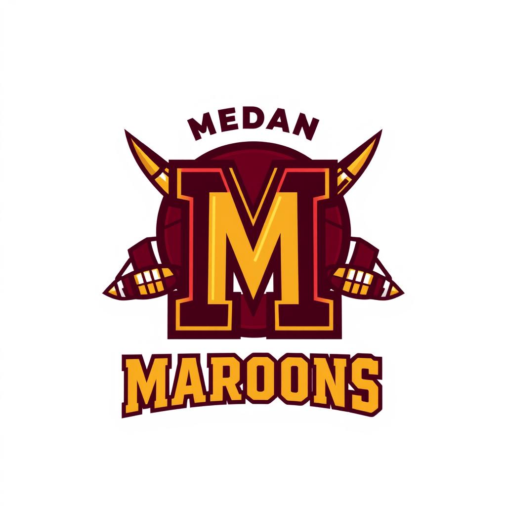 Medan Maroons Logo Redesign: Modern Digital Illustration