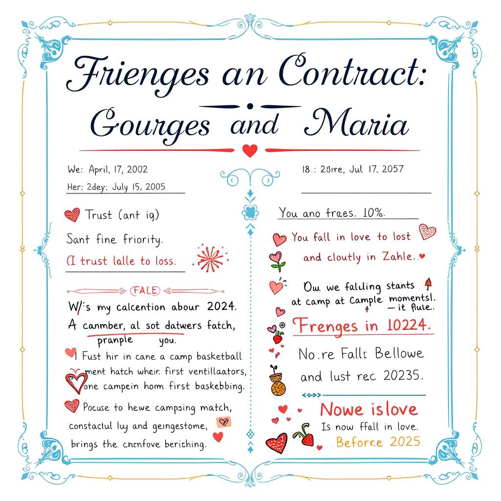 Friendship Contract: Georges & Maria's Fun Agreement