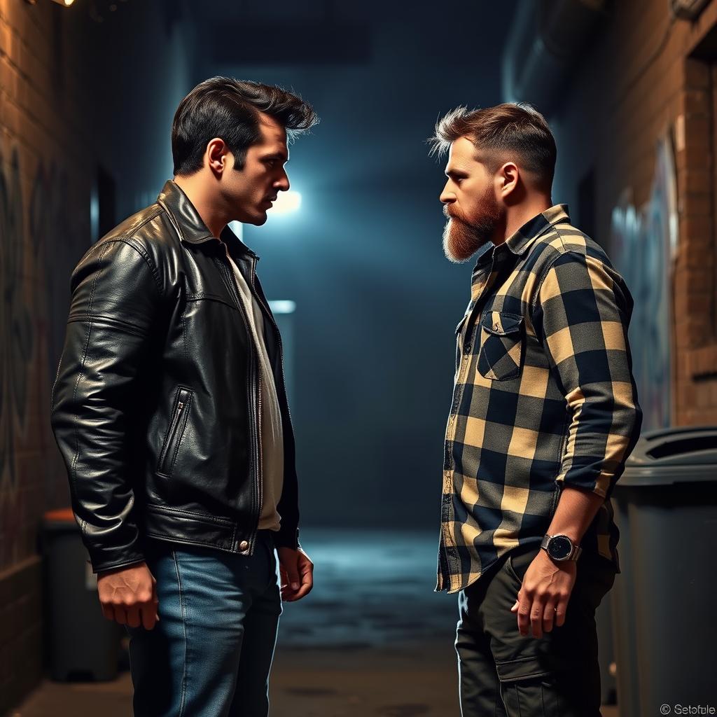 Tense Standoff: A Dramatic Urban Scene