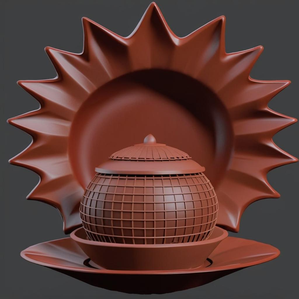 Futuristic Seashell-Inspired Architectural Model – AI-Generated Design