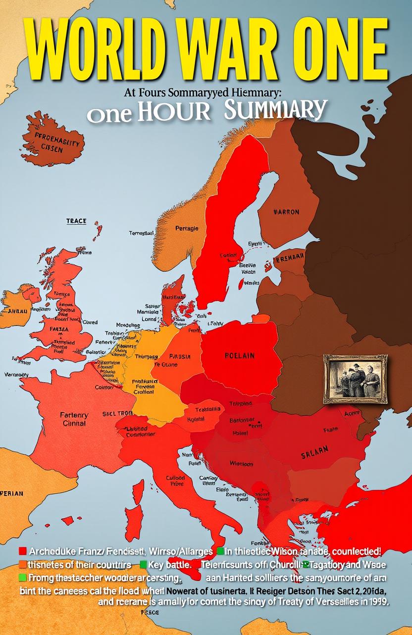 One Hour Summary of World War One: Key Events and Visual Insights