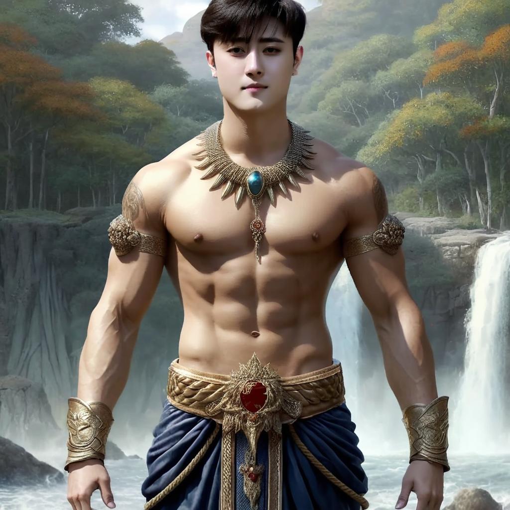 Heroic Fantasy Character in Enchanted Forest - Idyllic