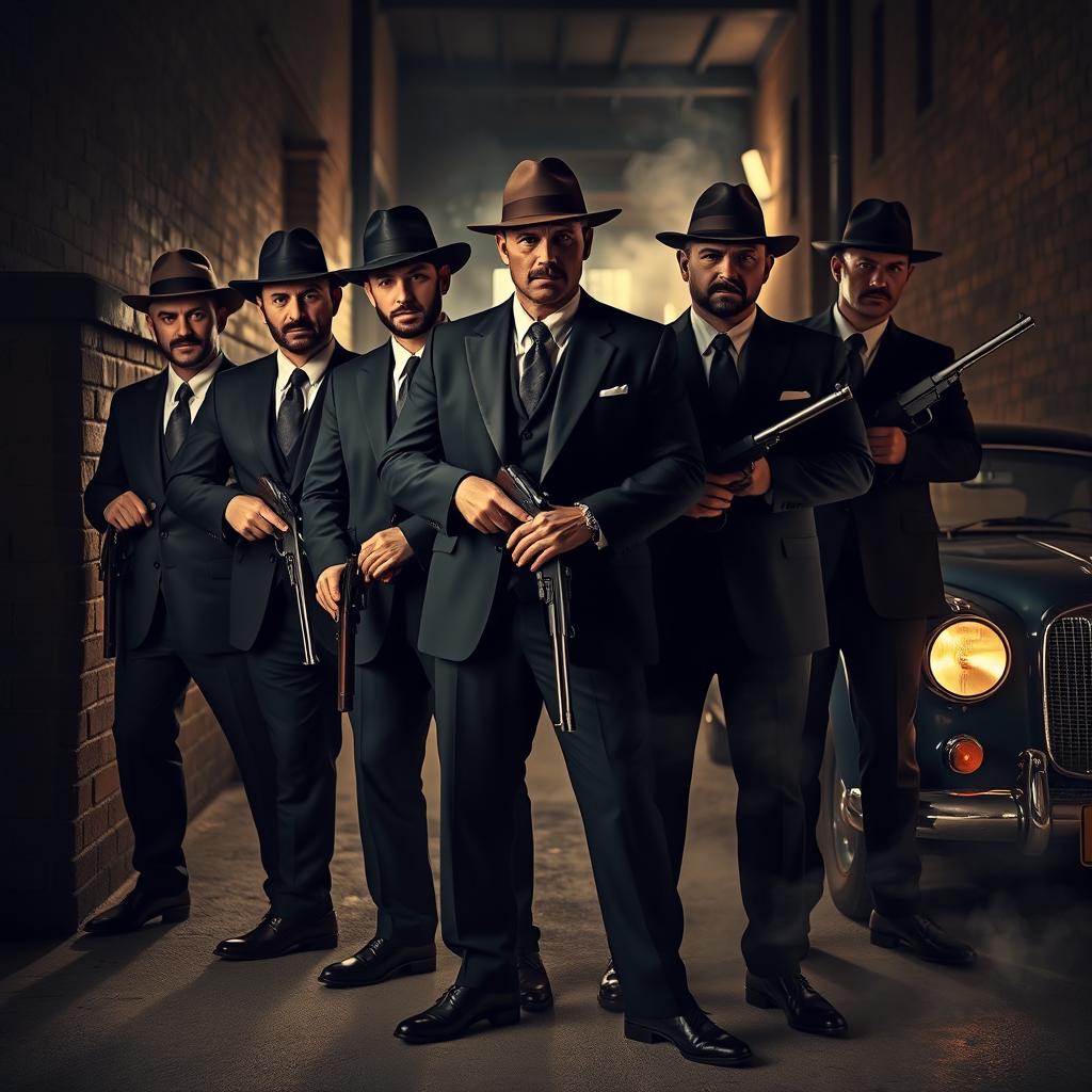 Mafia Men in the Shadows: Vintage Crime Scene Imagery
