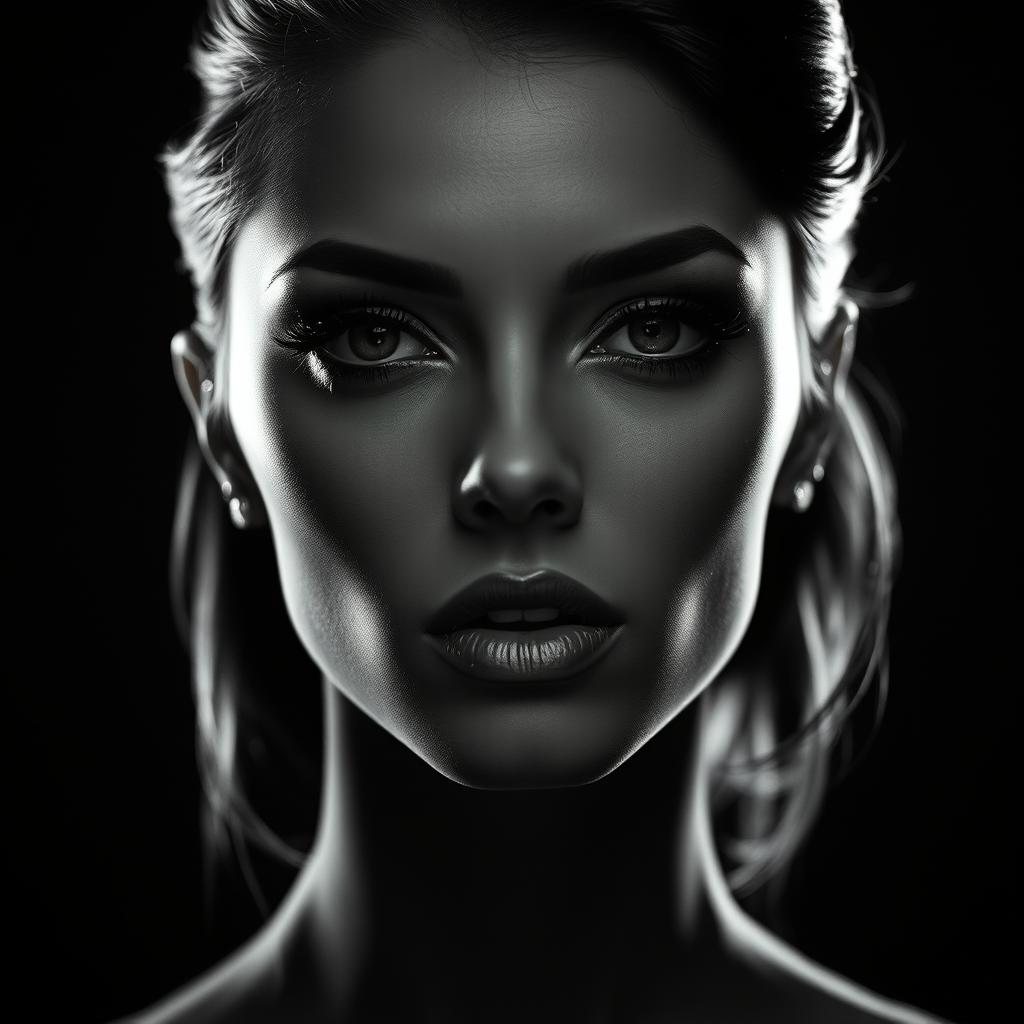 Striking High Contrast Portrait of a Mysterious Woman | Idyllic Artistry