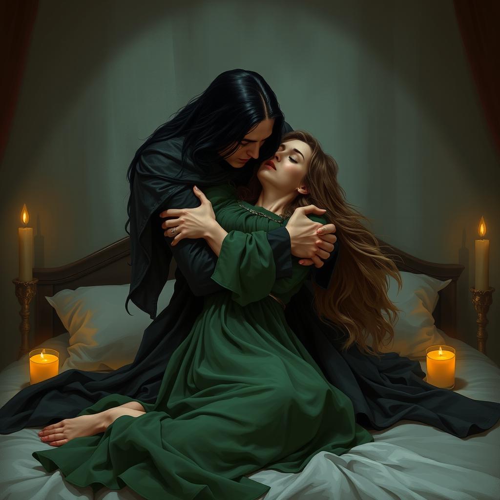 Dramatic Romance: Severus Snape's Intense Embrace