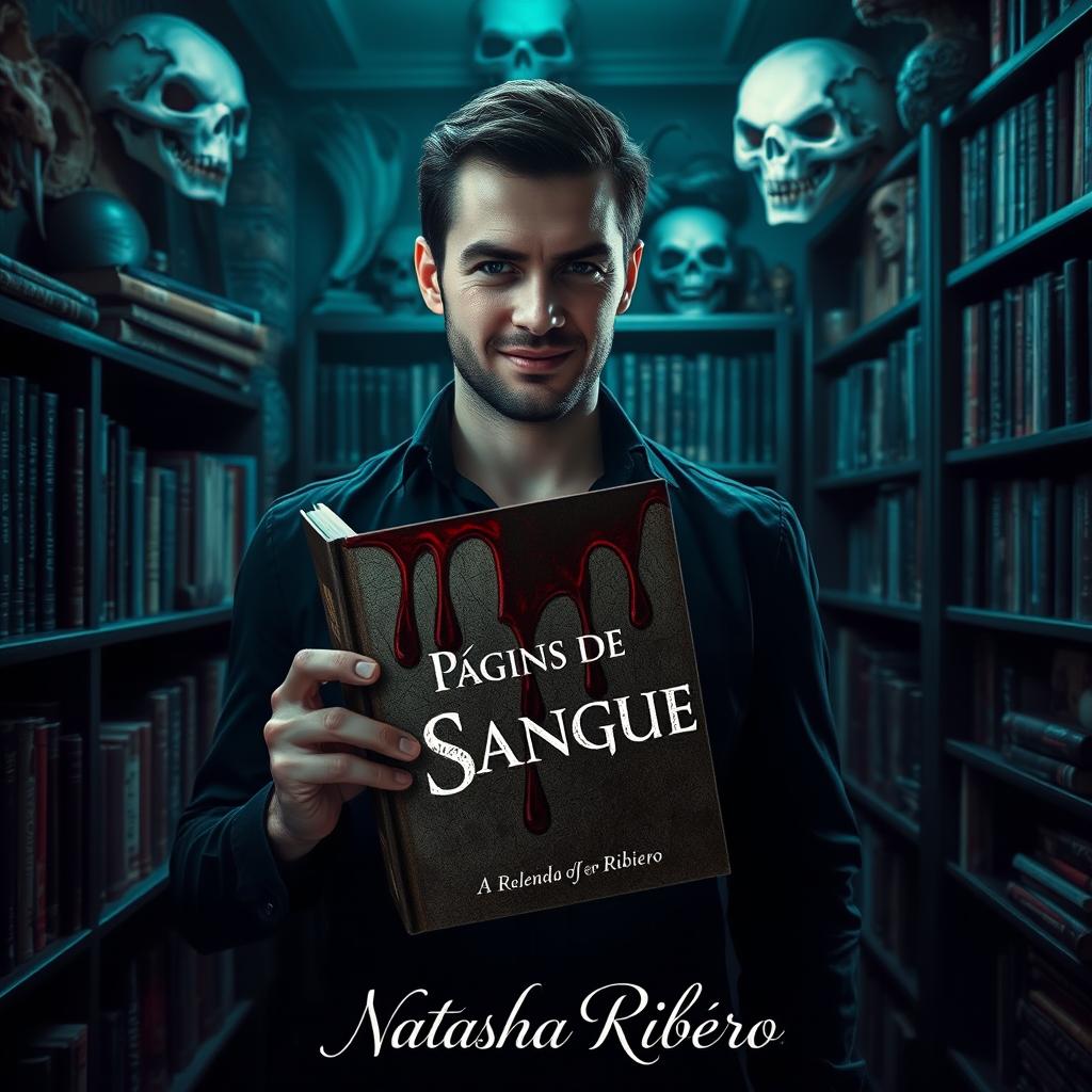 Dark Romance Book Cover Design: Páginas de Sangue by Natasha Ribeiro