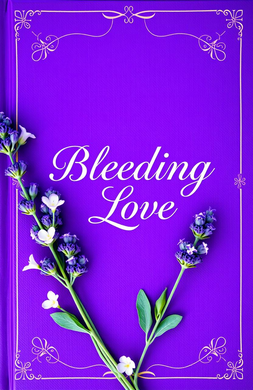 Captivating Purple Book Cover with Lavender Flowers