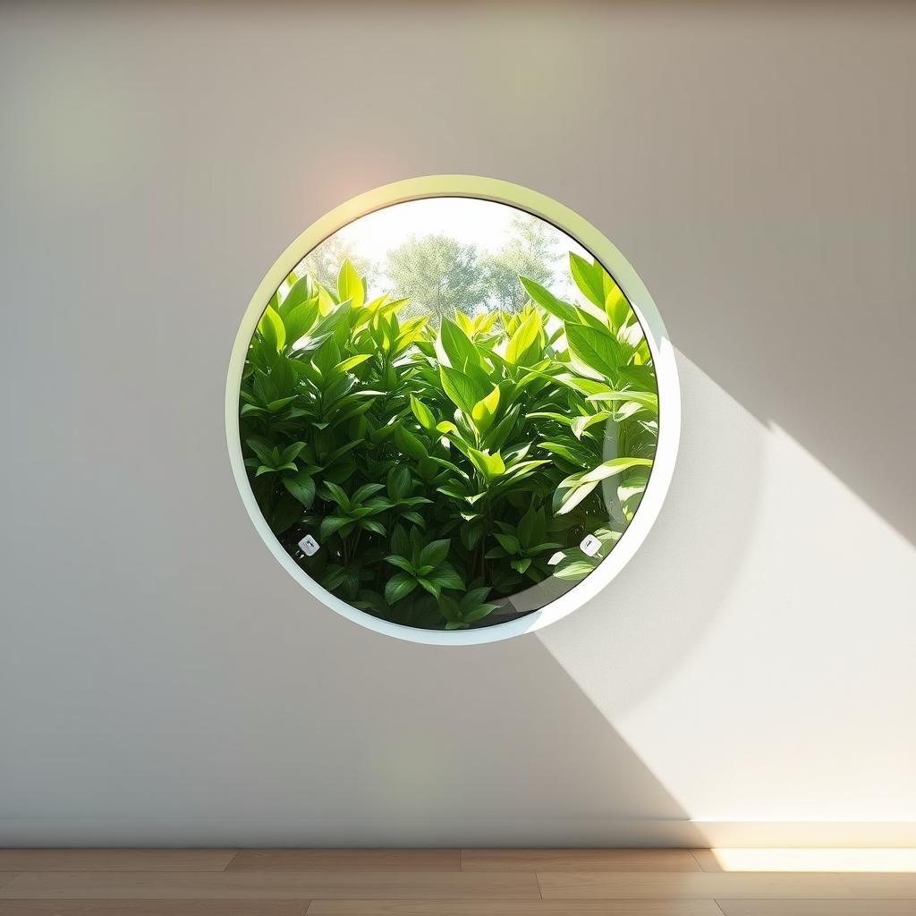 Modern High-Tech Wall with Circular Window | Idyllic Ideas