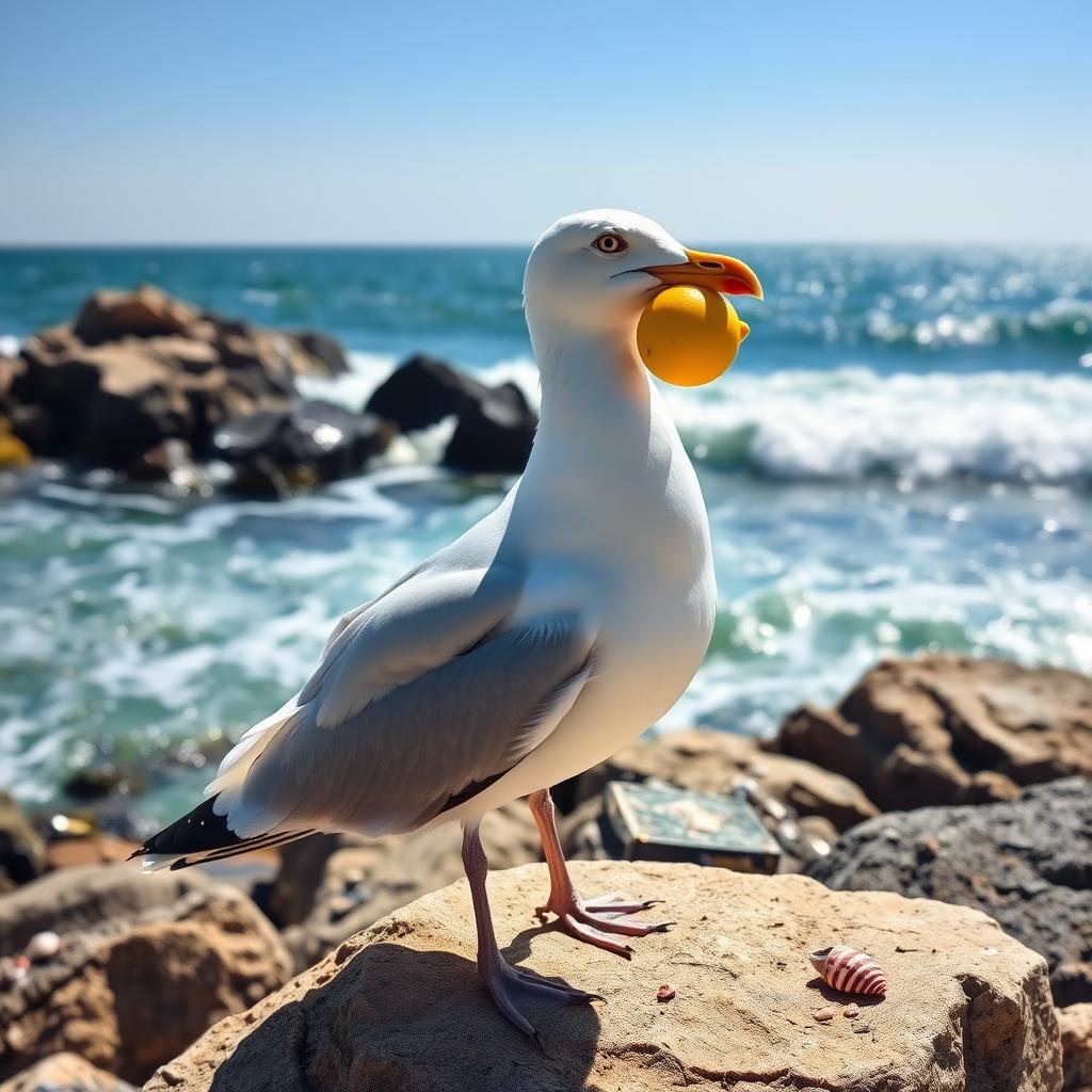 Seagull with Lemon: A Coastal Adventure
