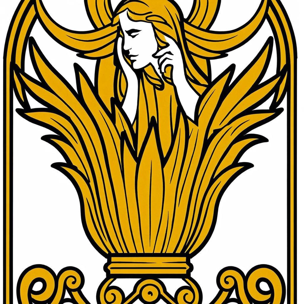 Golden Phoenix Heraldic Emblem – A Bold and Vibrant Design