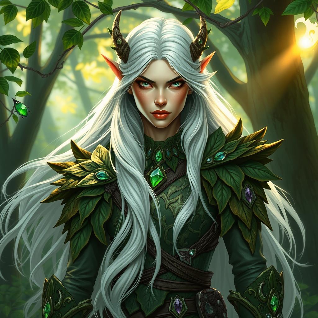 Enchanting Wood Elf Warrior: A Chaotic Good Heroine