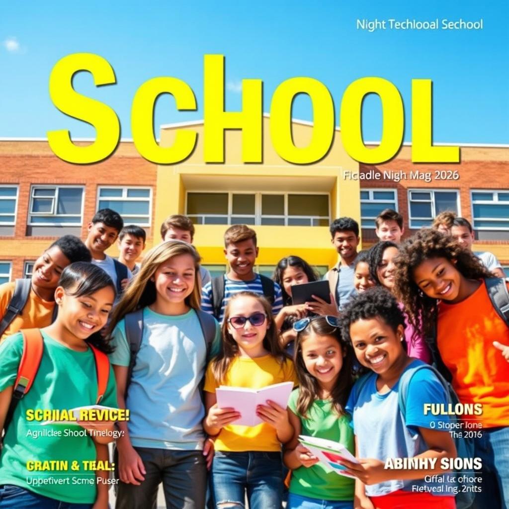 Vibrant School Magazine Cover Design – Celebrate Diversity and Youth